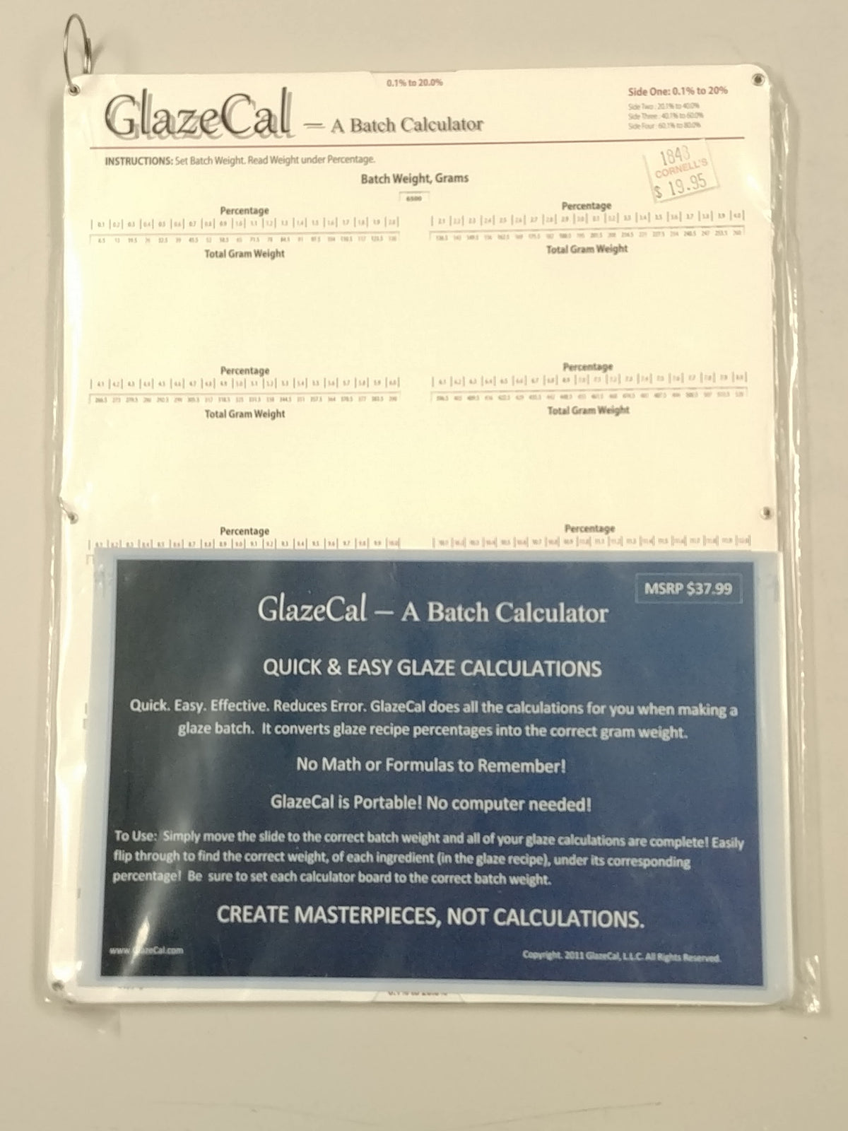 GlazeCal Glaze Batch Calculator — Cornell Studio Supply